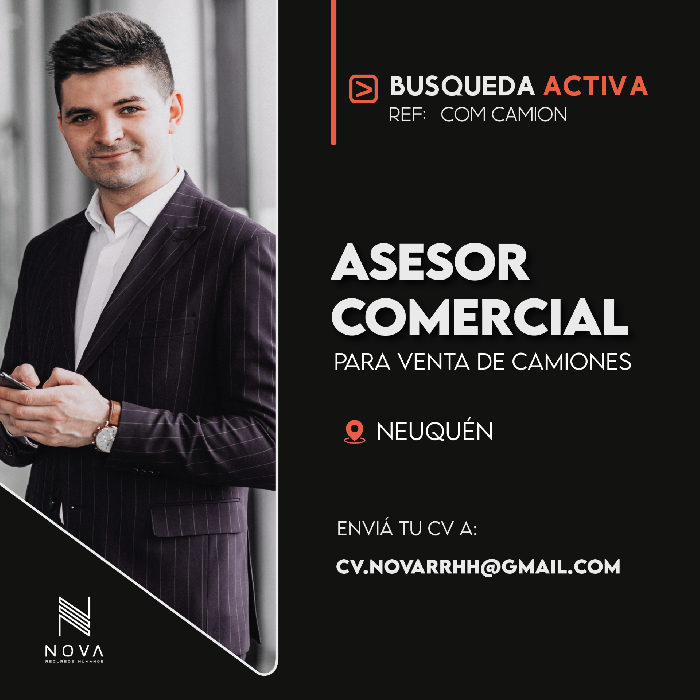 ASESOR COMERCIAL PARA VENTA DE CAMIONES :: Nova RRHH